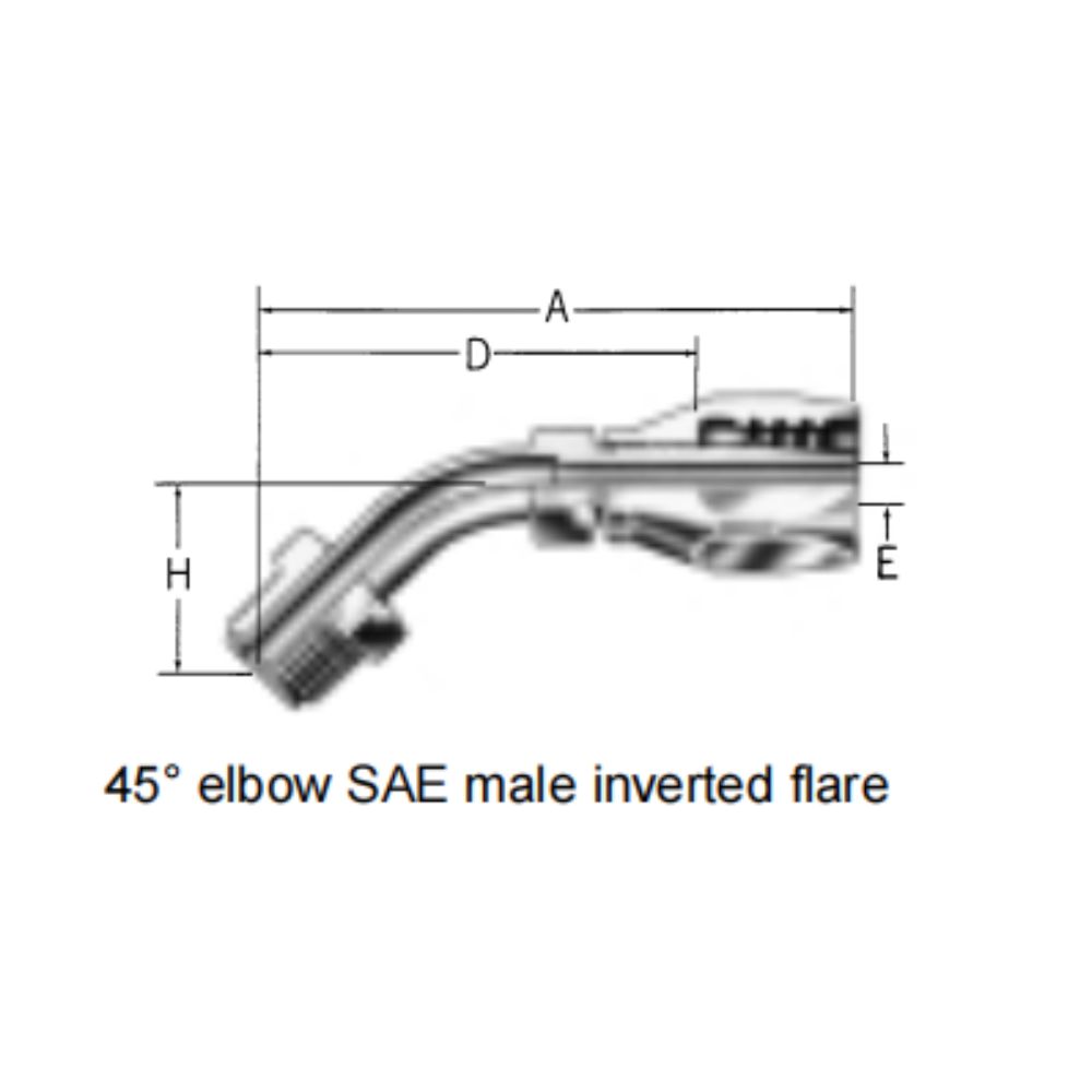 Hydraulic SAE Male Inverted Flare Reusable Fitting