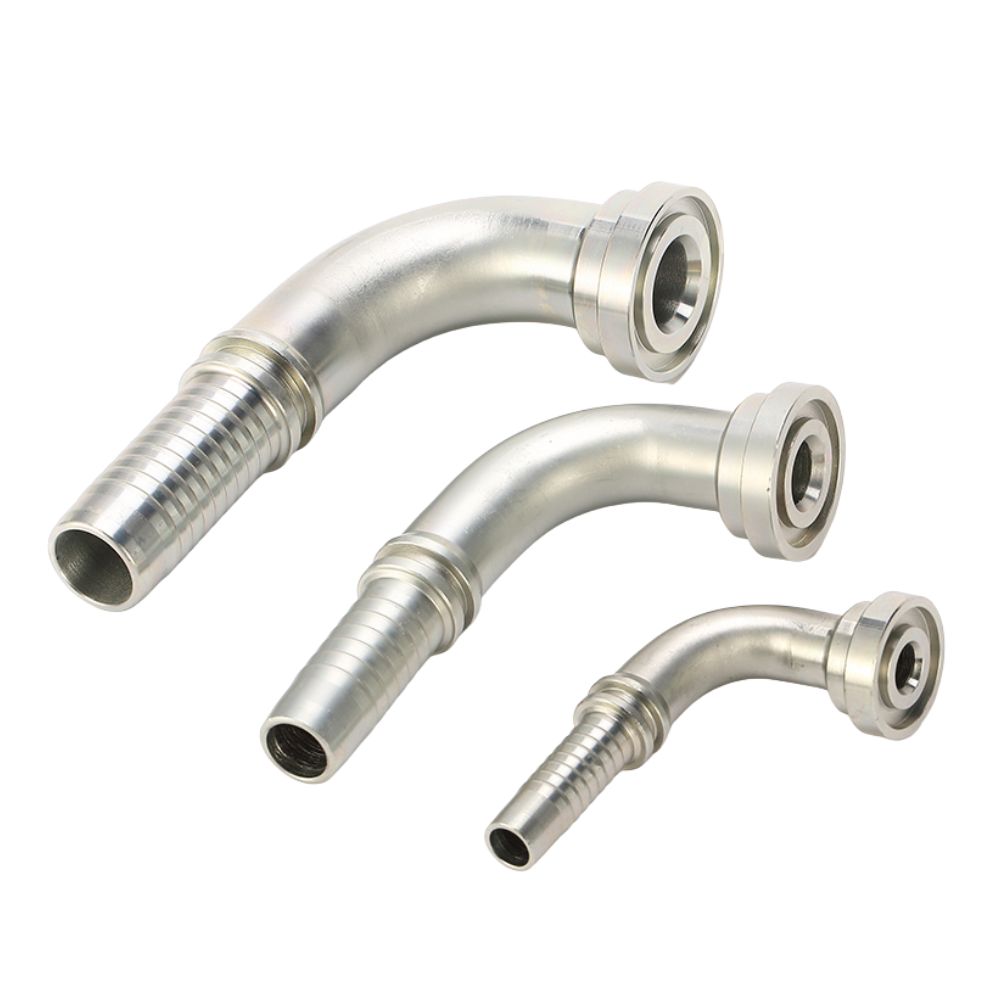 87991 Hydraulic Elbow 90° SAE 9000PSI Flange Crimp Fitting