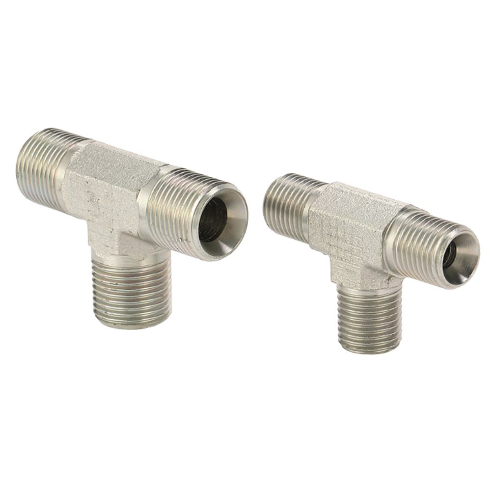 AB-60-Degree Cone Seat BSP Male Hydraulic Tee Fitting