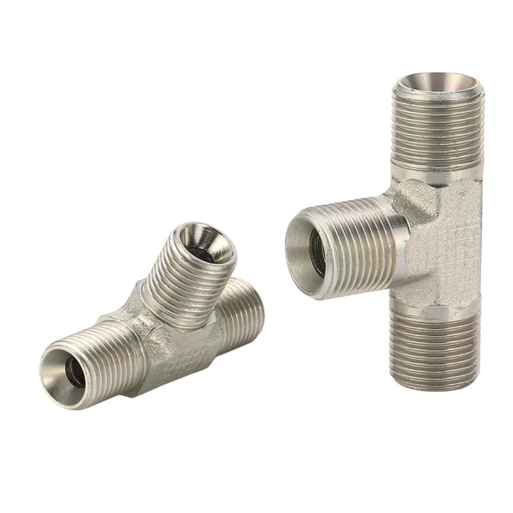 AB-60-Degree Cone Seat BSP Male Hydraulic Tee Fitting