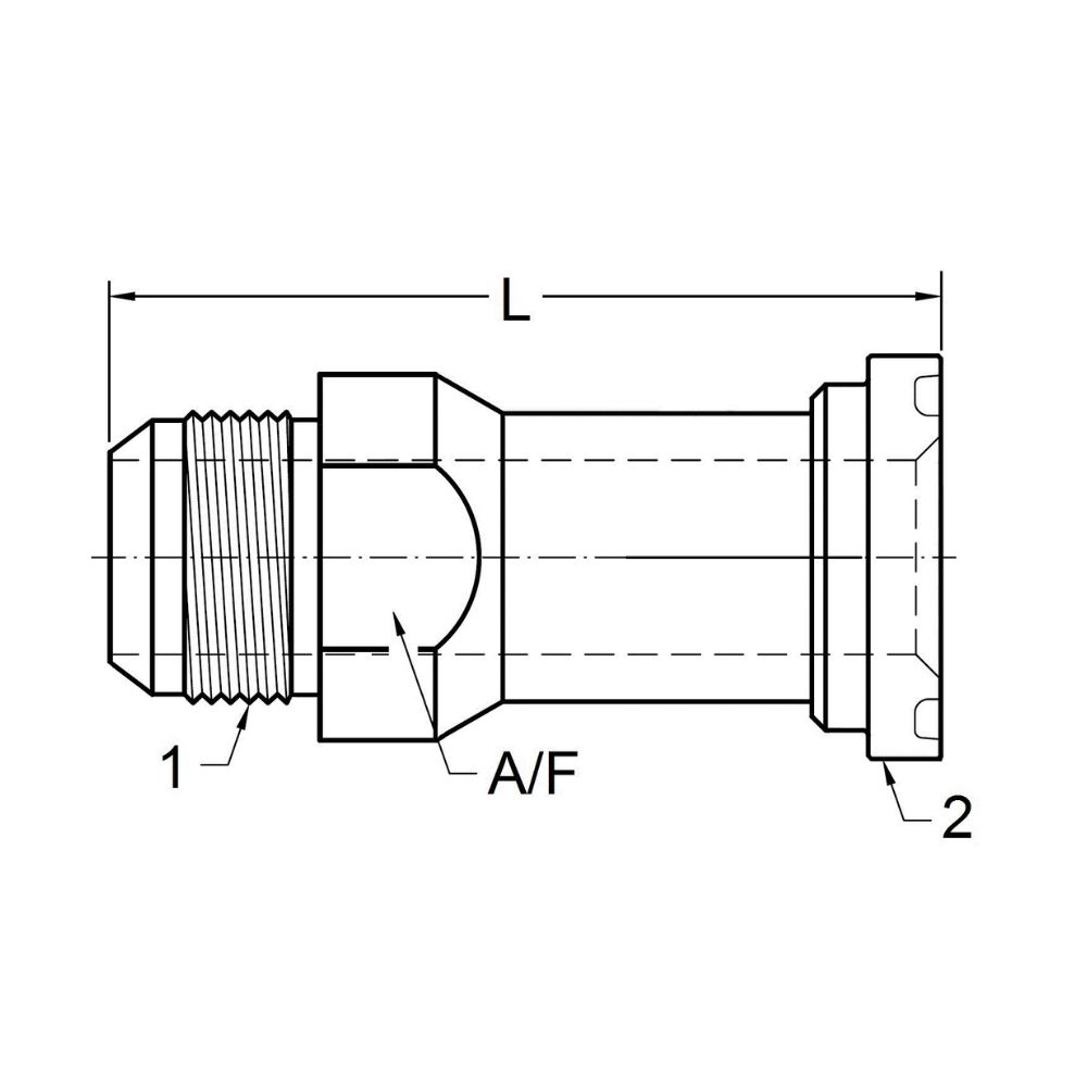 1800 Hydraulic Male JIC Code62 Flange Hose Adapter