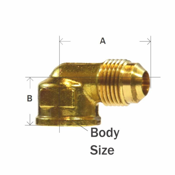 90 Degree Brass Fitting Female SAE Elbow Adapter