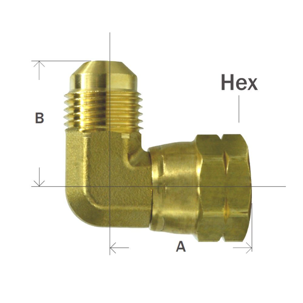 Brass Elbow Fitting SAE Forged Swivel Elbow Adapter