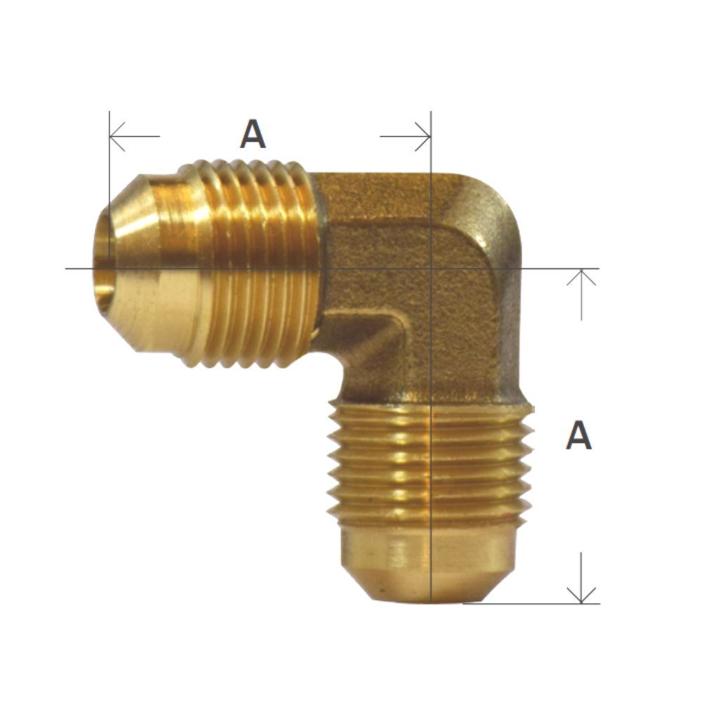 Brass Fitting Forged 90° Flare Elbow Adapter