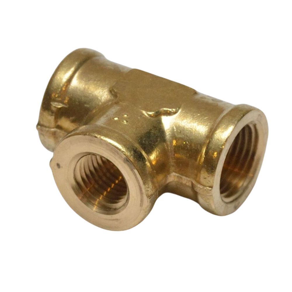 Brass Fitting Reducing Forged Tee Female NPTF Thread
