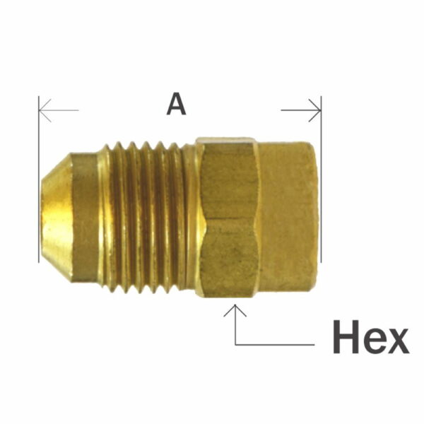 Brass Fitting SAE Male × Female Flare Reducer Adapter