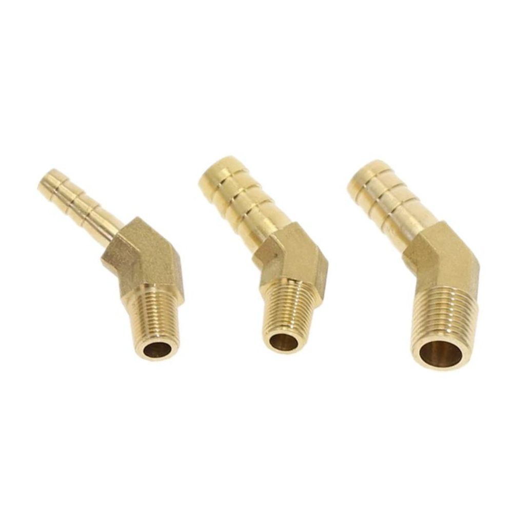 Brass Male Hose Connector 45° Elbow Hose Barb Fitting