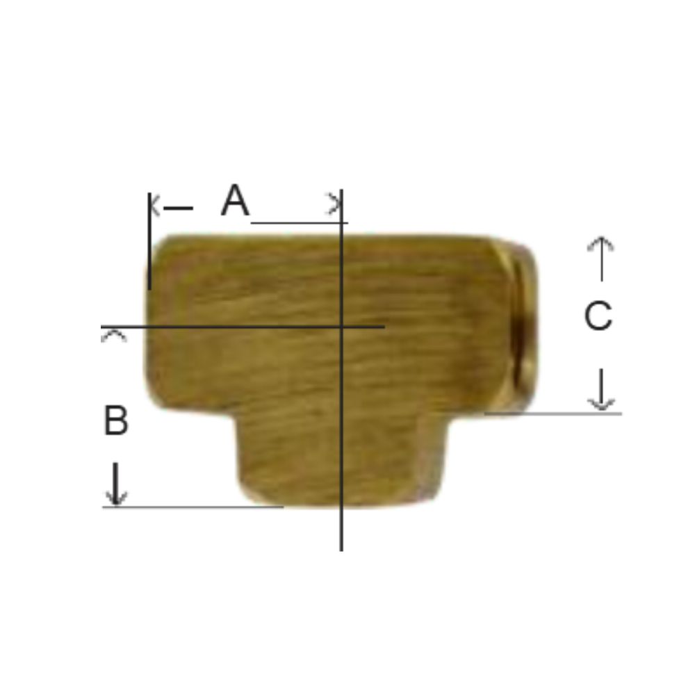 Brass Pipe Fitting Tee Female NPTF Thread Fitting