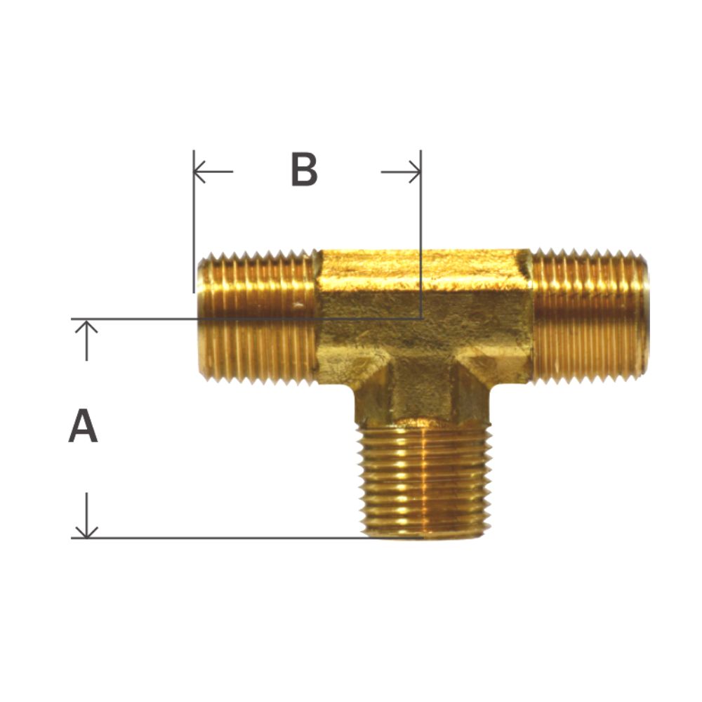 Brass Pipe Fitting Forged All Male Tee Fitting