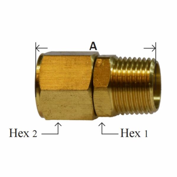Brass Pipe Swivel Adapter NPTF Thread Fitting