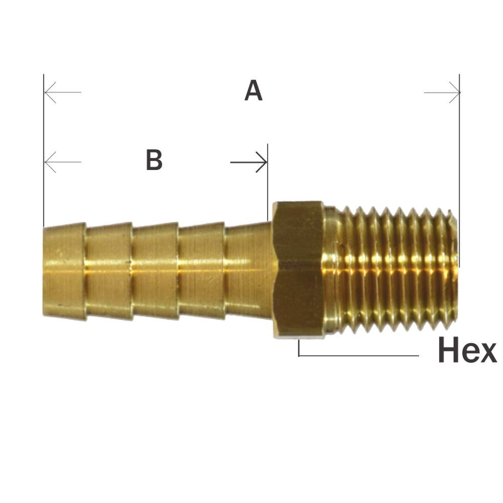Brass Fitting Rigid Male Adapter NPTF Thread