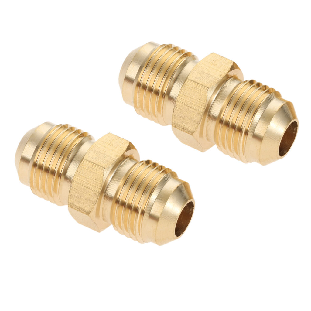 Brass Union Fitting SAE 45-Degree Cone Flare Adapter