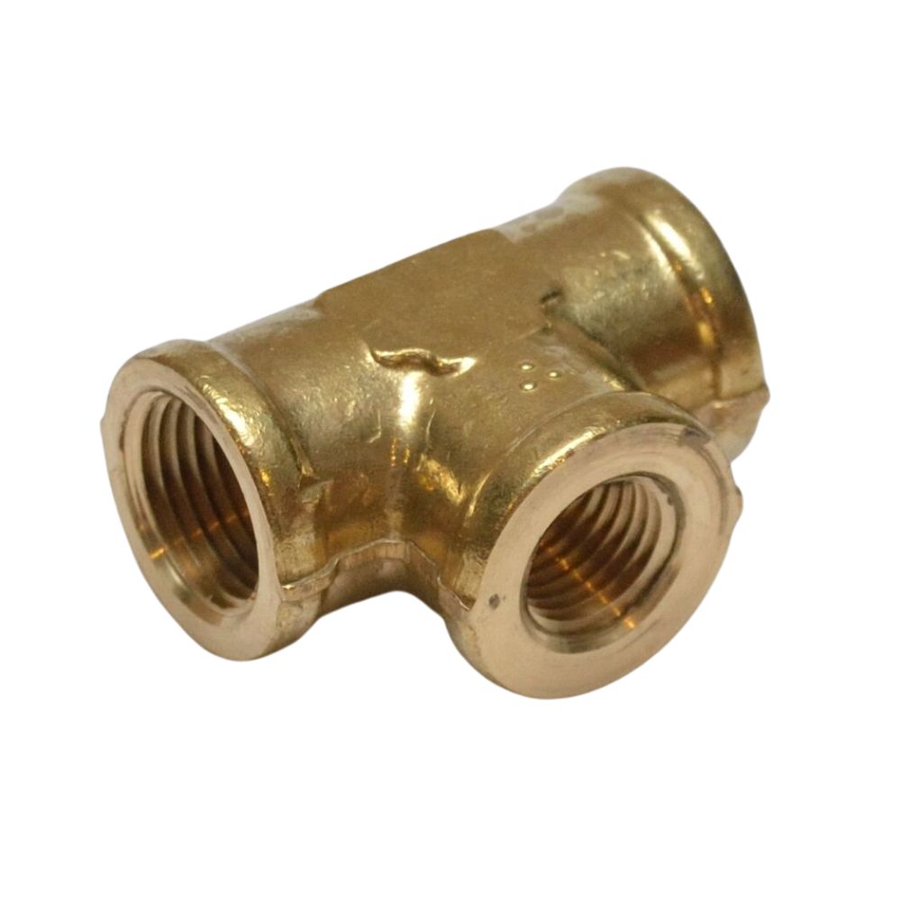 Brass Fitting Reducing Forged Tee Female NPTF Thread