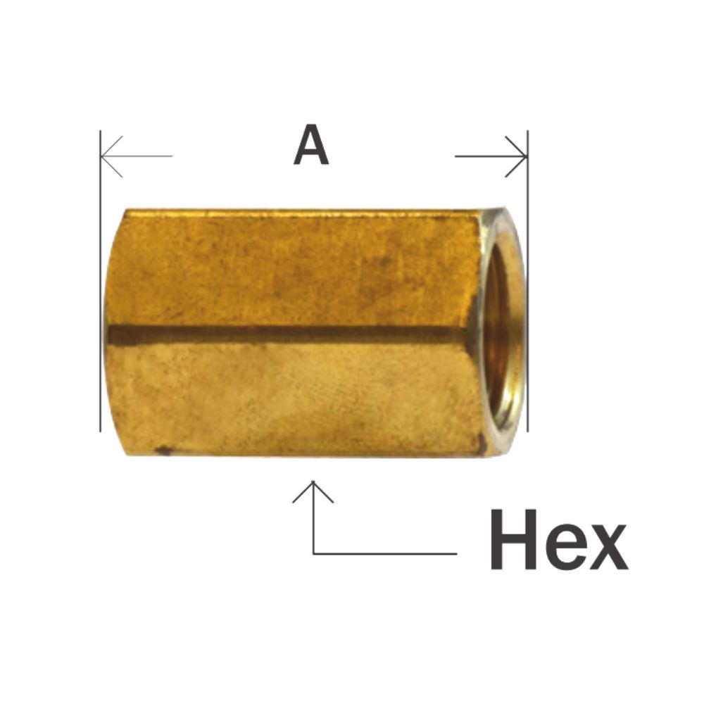 Brass Union Fitting Female SAE 45-Degree Cone Flare Union