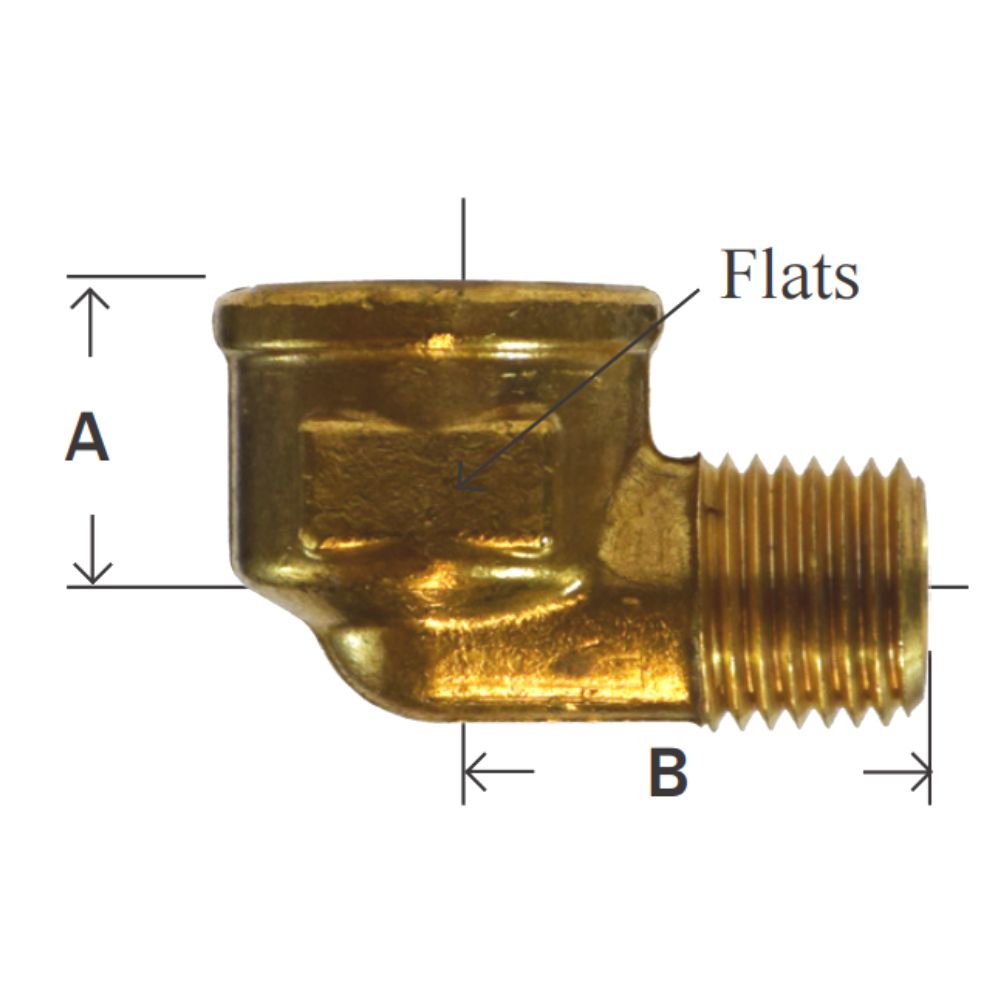 Forged 90° Street Elbow Brass Pipe Reducer Fittings