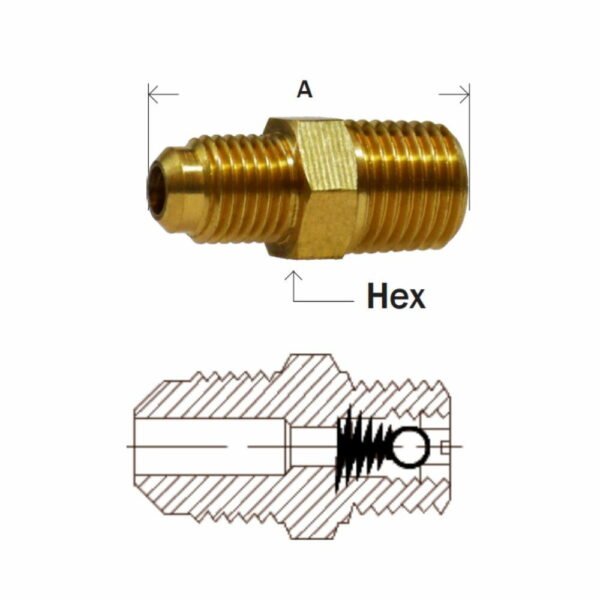 Brass Hose Connector Male Ball Check Connector