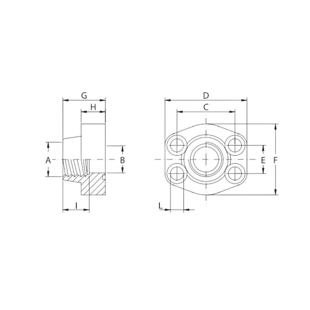 Hydraulic Female NPT SAE Flange Code61/62 Series