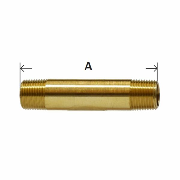 Brass Plumbing Fittings Long Nipple Male Nptf Thread