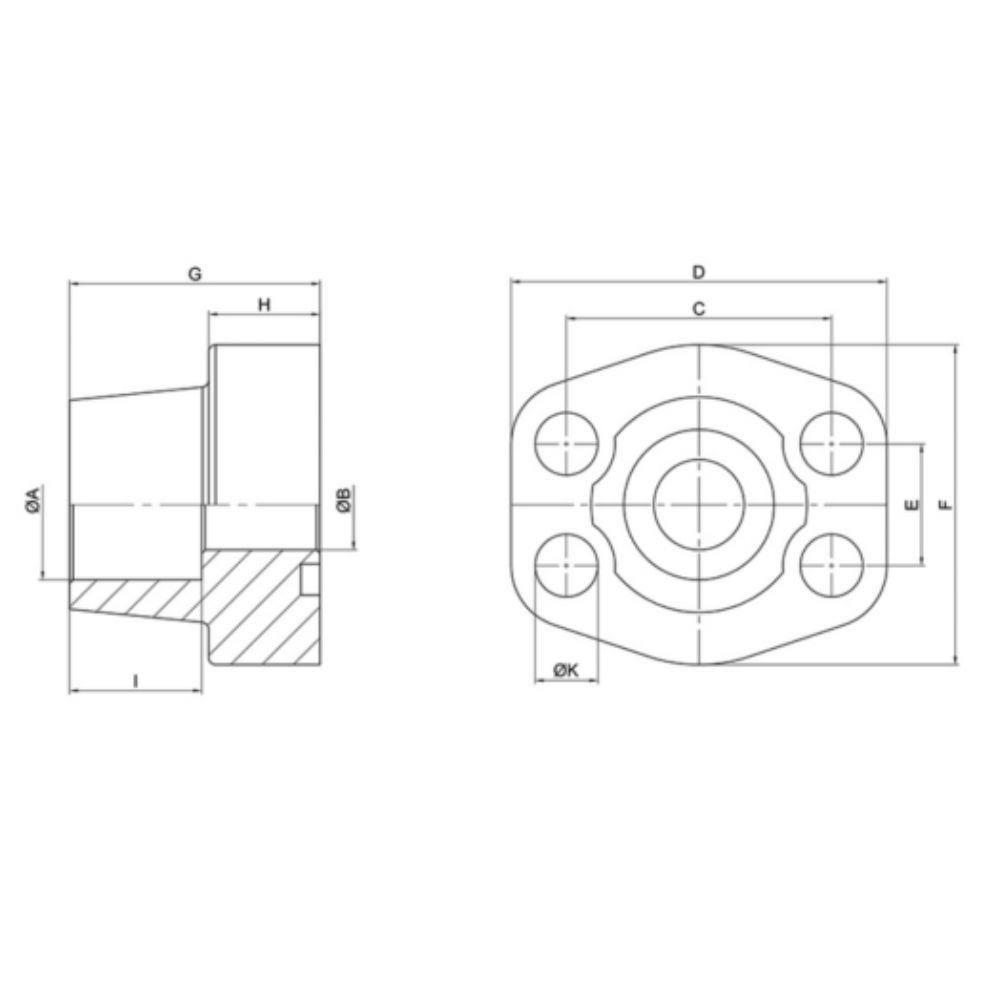 Hydraulic SAE Socket Weld Flange Code61/Code62 Series