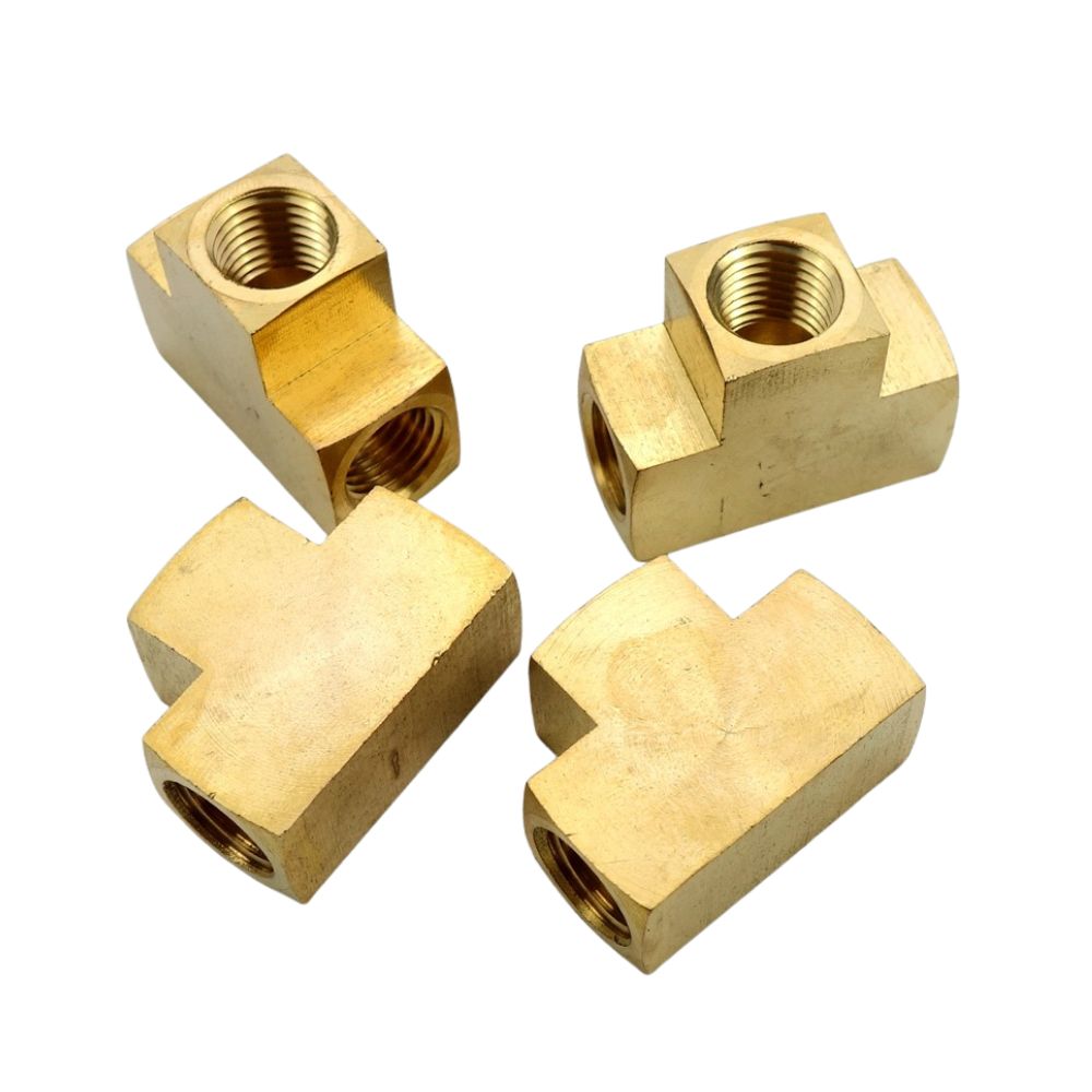 Brass Pipe Fitting Tee Female NPTF Thread Fitting