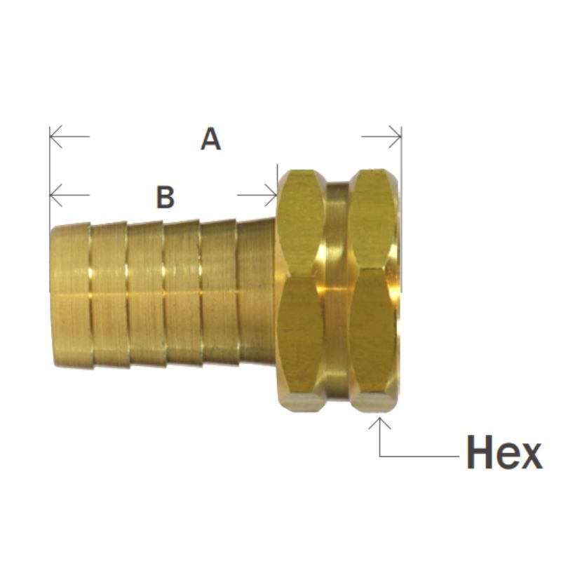 Brass Female Garden Hose Fitting-Female Swivel Only