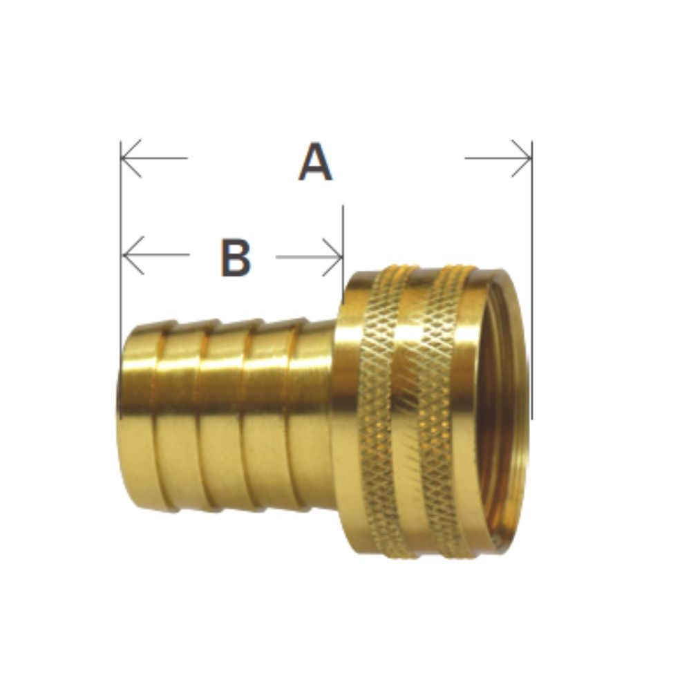 Brass Fitting-Female Swivel Only-Short Shank Knurled Nut