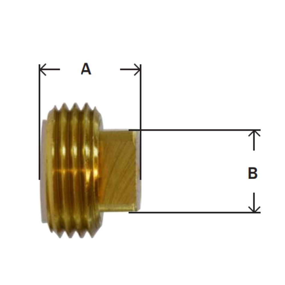 Solid Brass Garden Hose Plug Fitting Topa