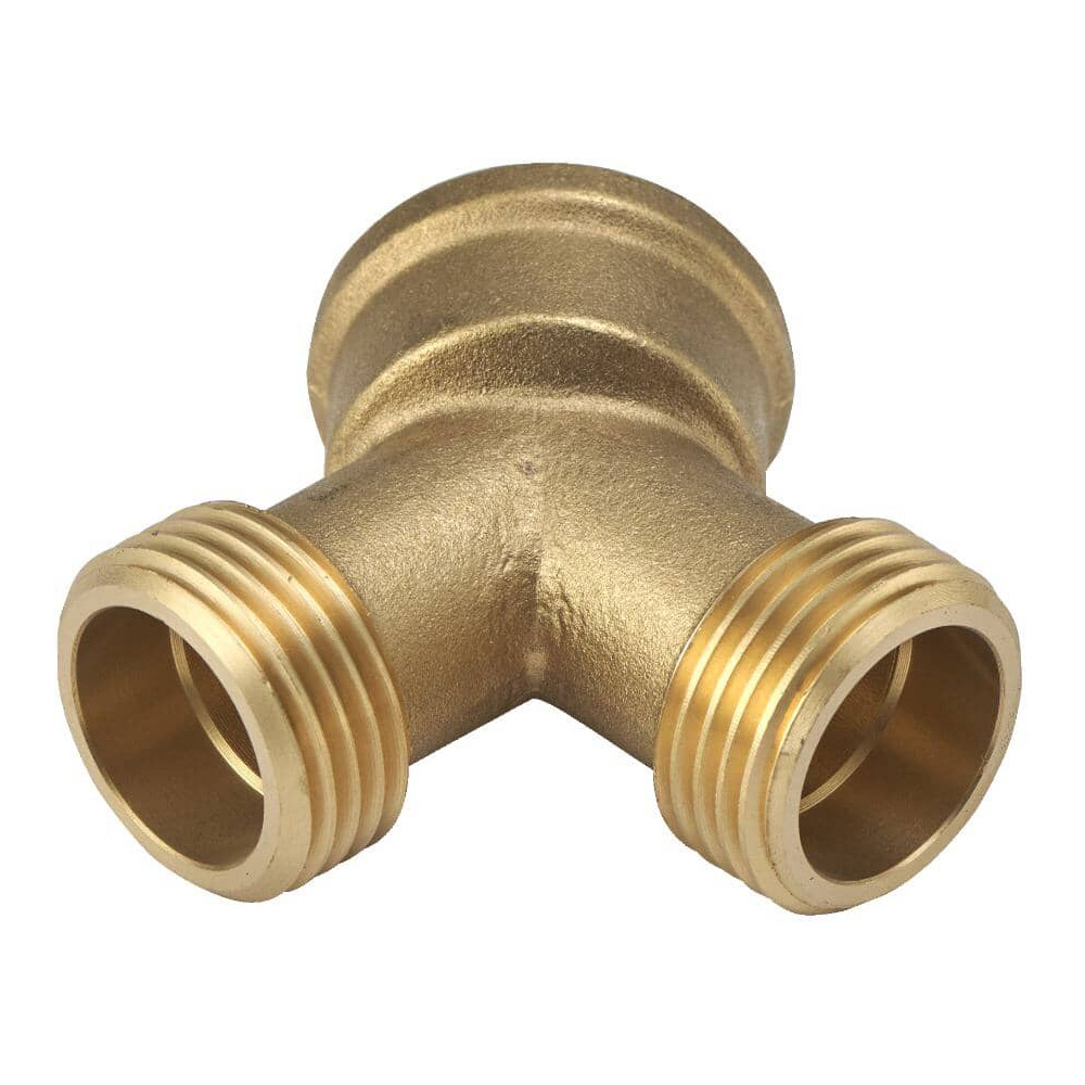 Cast Brass Hose - Brass Y Shape Connector