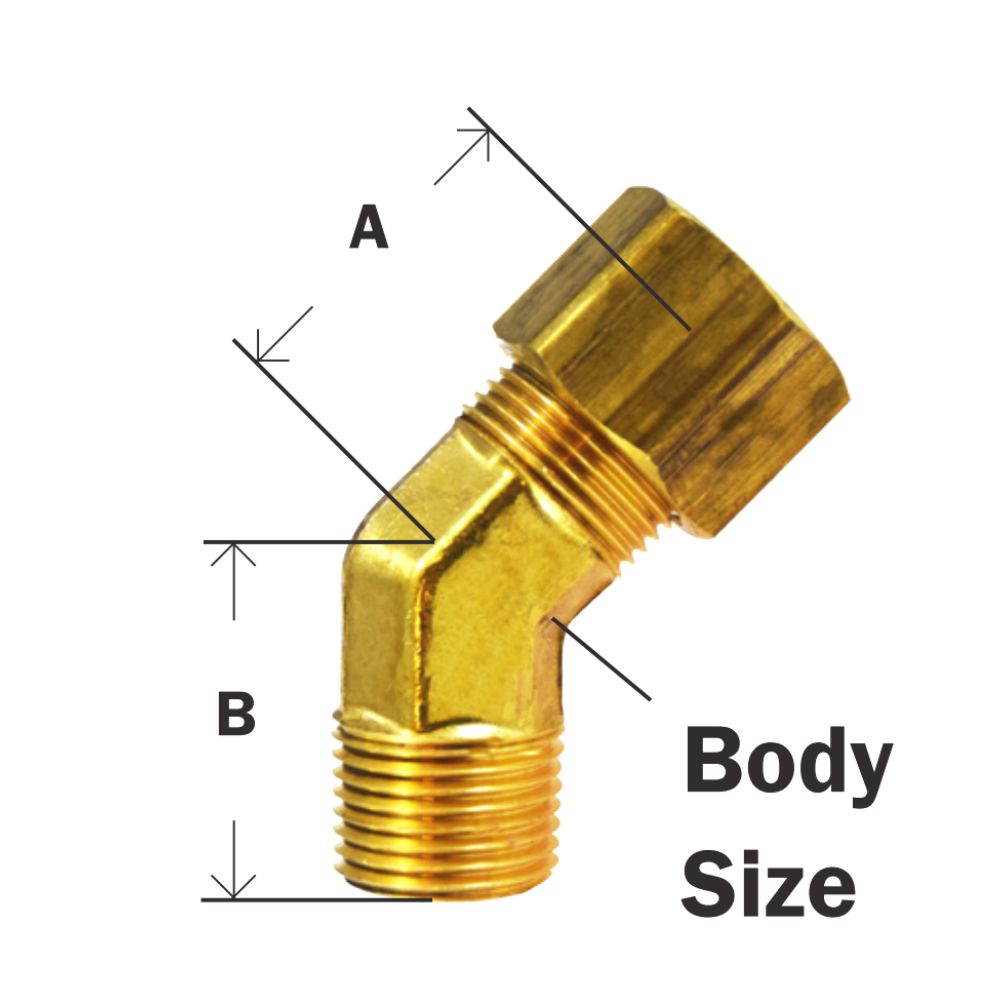 Brass Compression Elbows-45° Elbow China Manufacturer-Topa