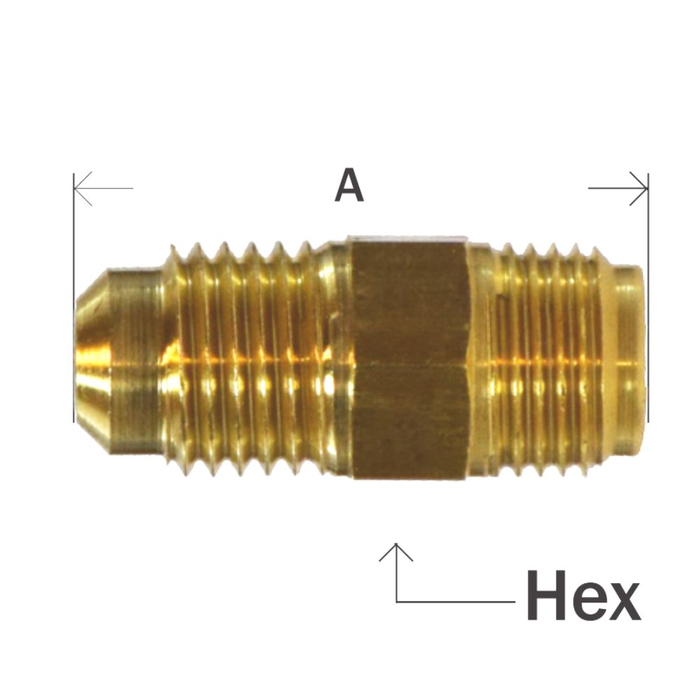 Brass Inverted Flare Pipe Adapters-SAE Flare×Inverted Flare