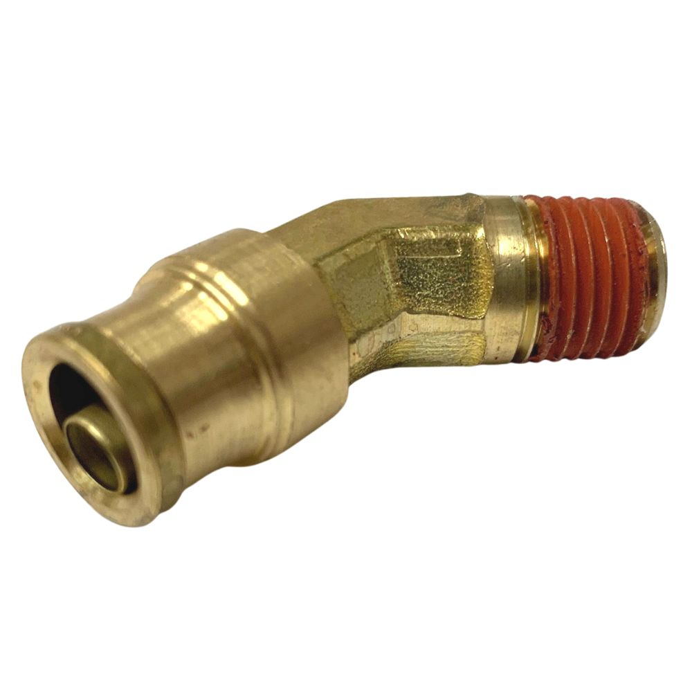 DOT Air Brake Line Fitting - Brass Male 45° Elbow Fitting