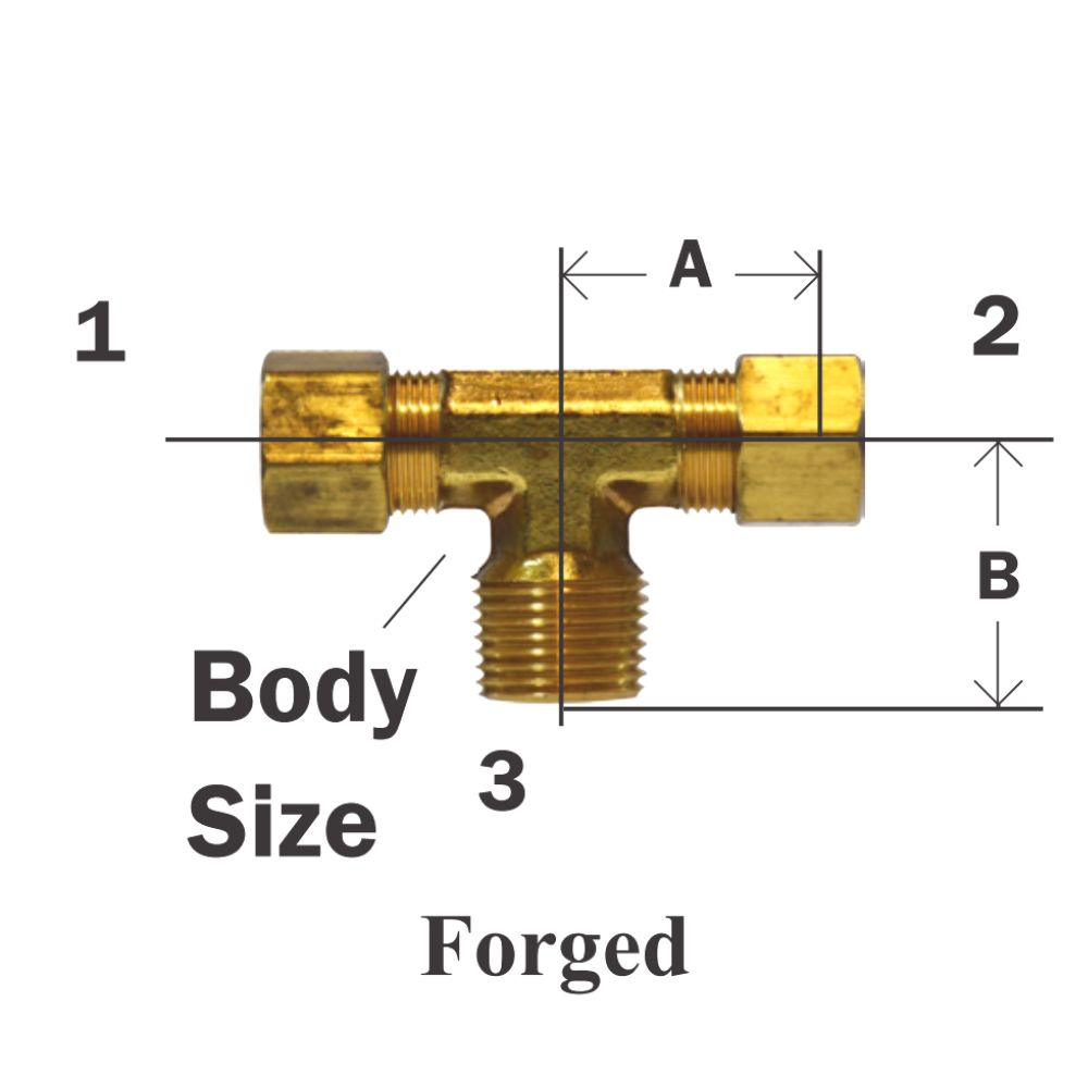 Compression Brass Tees-Male Branch Tee Manufacturer-Topa