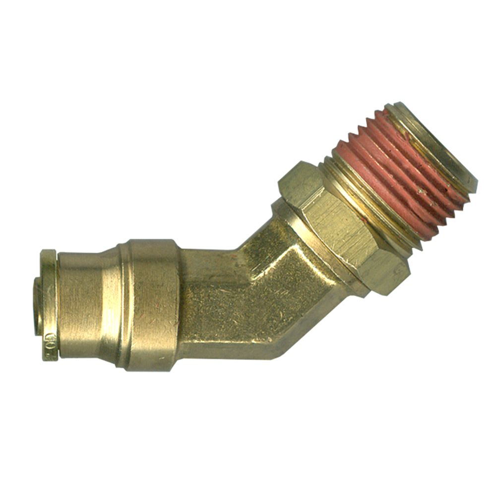 DOT Air Brake Line Fitting - Brass Male 45° Elbow Fitting