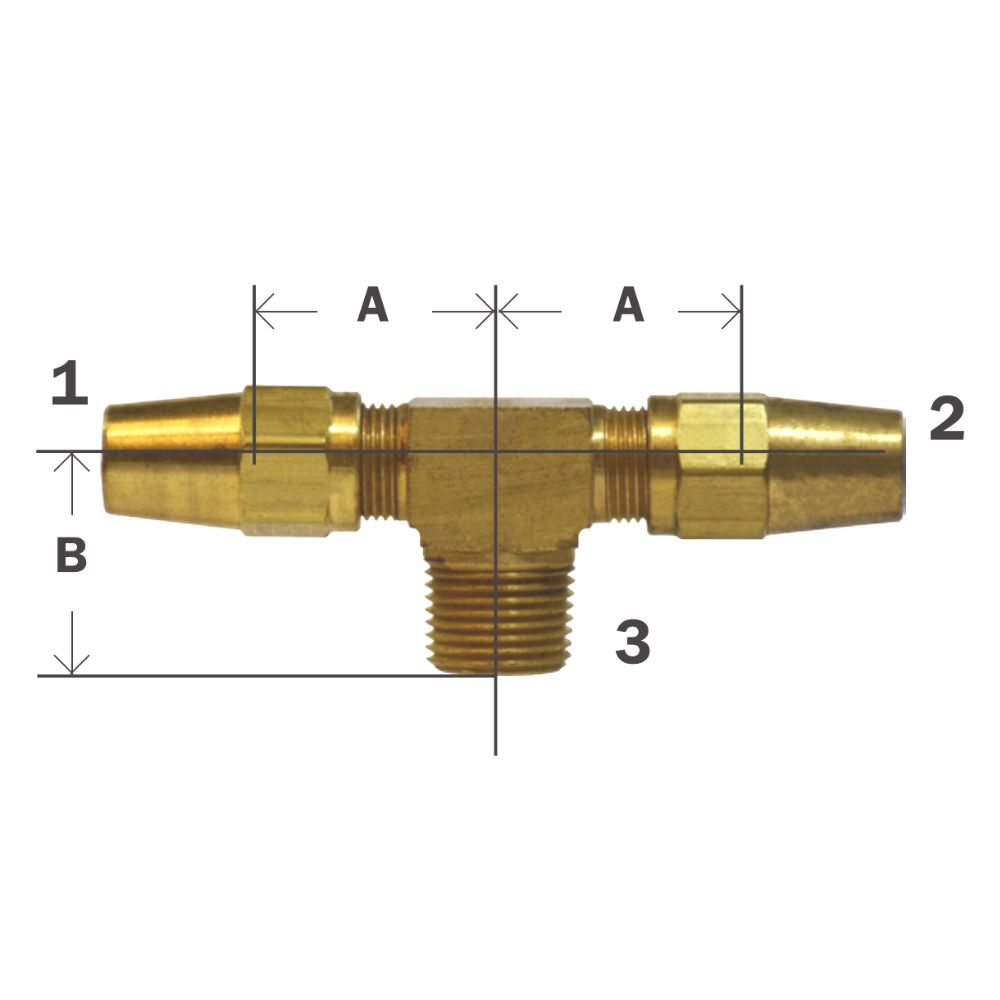 DOT Air Brake Tee-Copper Tubing Male Branch Tee Manufacturer