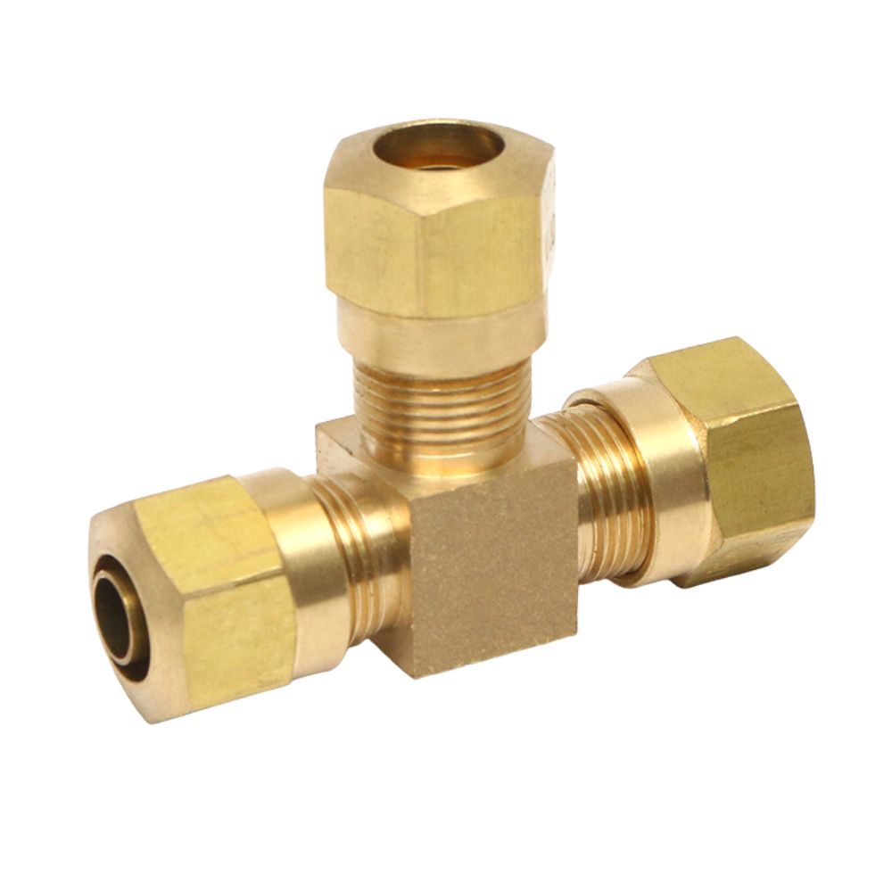 DOT Brass Compression Fittings - For Nylon Tubing Tee