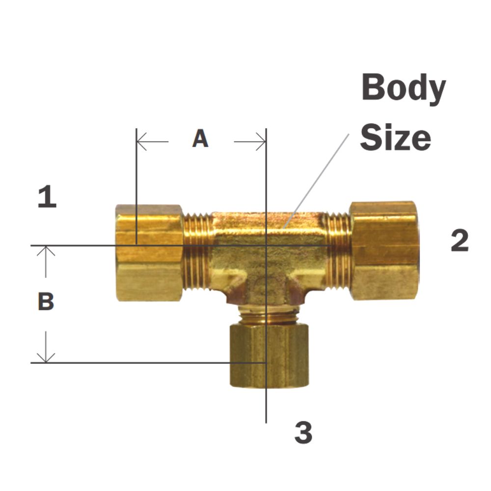 Compression Brass Fitting-Forged Reducing Tee Factory-Topa