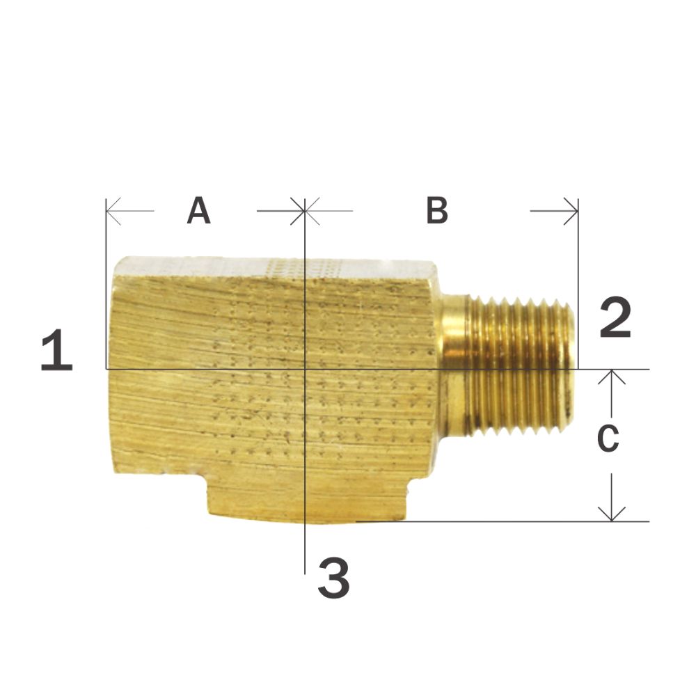 Inverted Flare Brass Adapter-Male Run Tee Wholesaler-Topa