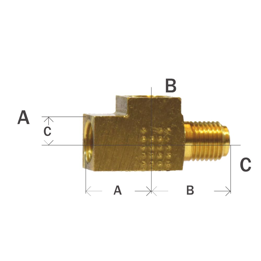 Inverted Flare Brass Tee-Towed Trailer Brake Tee Wholesaler