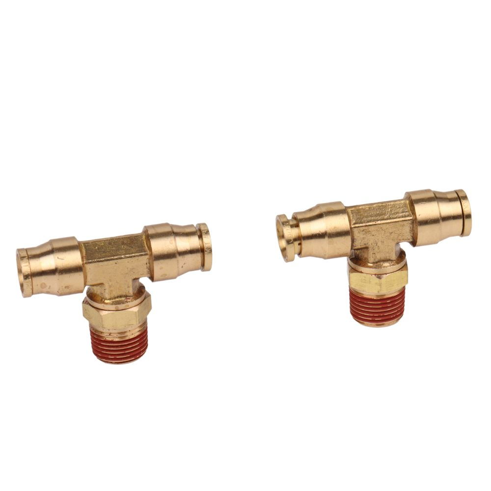 Brass DOT Air Brake Tee Fitting - Male Swivel Branch Tee