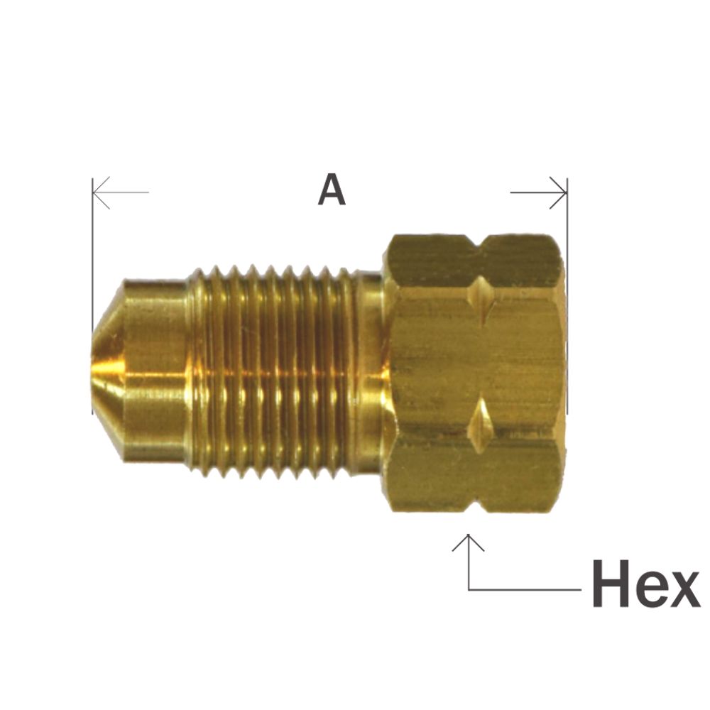 Brass Inverted Flare Pipe Fitting-Metric Adapter Factory
