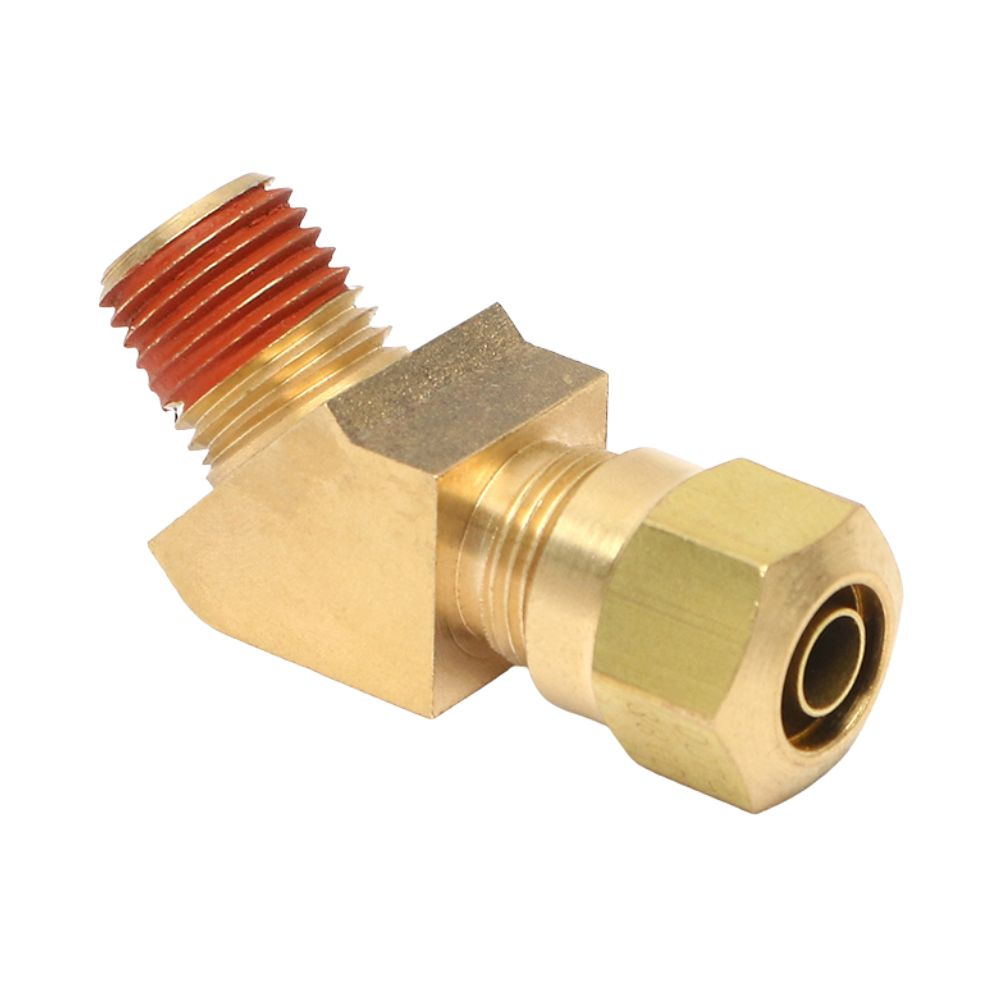 Brass DOT Compression Fittings - Nylon Tubing 45° Elbow