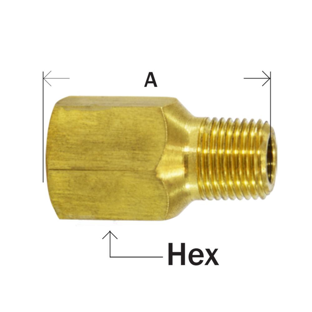 Brass Inverted Fitting-Carburetor to Fuel Line Adapter-Ford