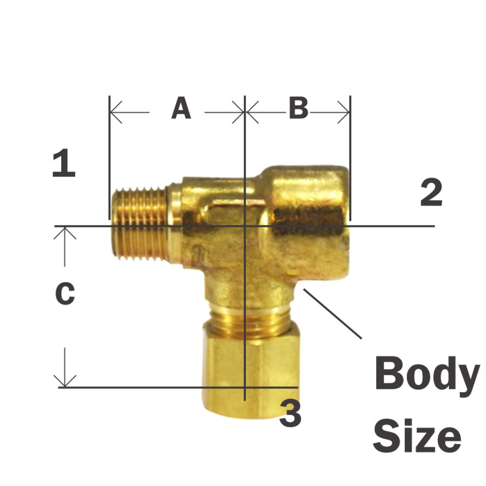 Brass Compression Tee Fittings-Adapter Tee Supplier-Topa