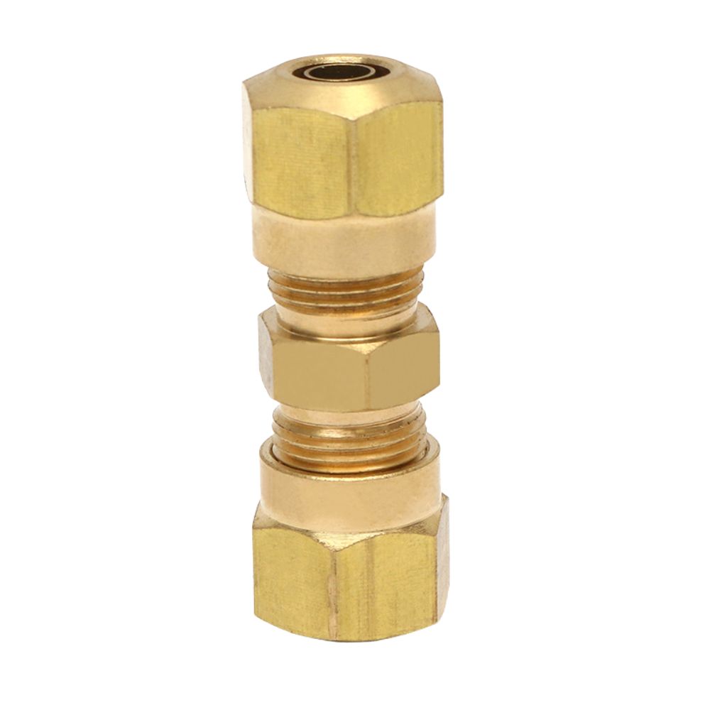 Brass DOT Compression Fittings - Union - For Nylon Tubing
