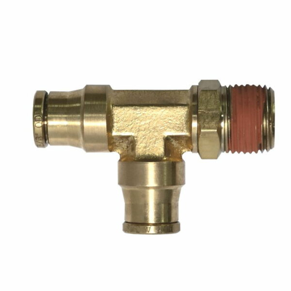 DOT Air Line Tee - Brass Push-in Male Swivel Run Tee