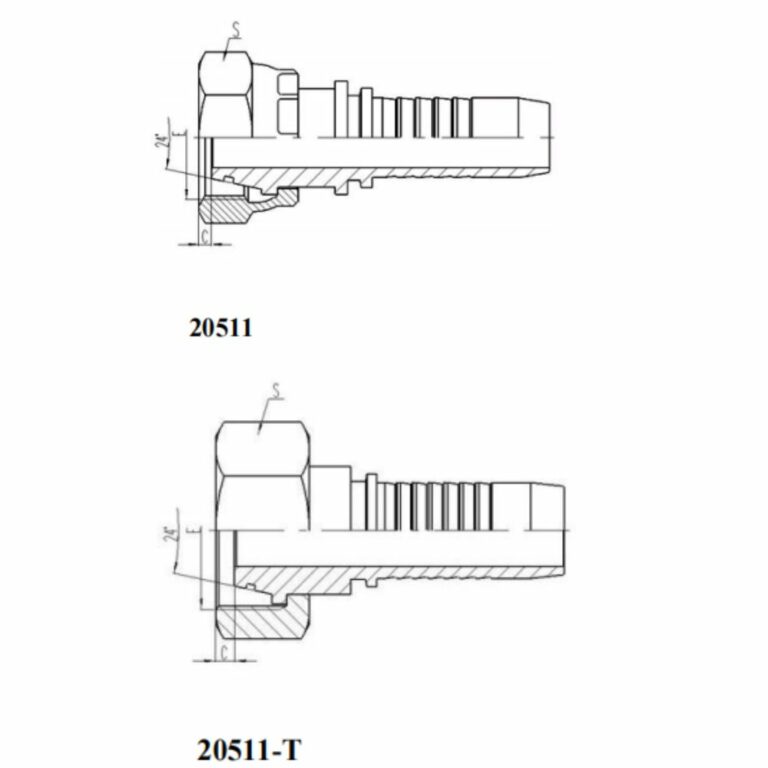 20511 Hydraulic Metric Hose Fittings-Female 24° Cone H.T.