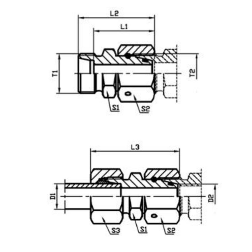 2C-W/2D-W Female Compression Metric Fitting China Wholesaler