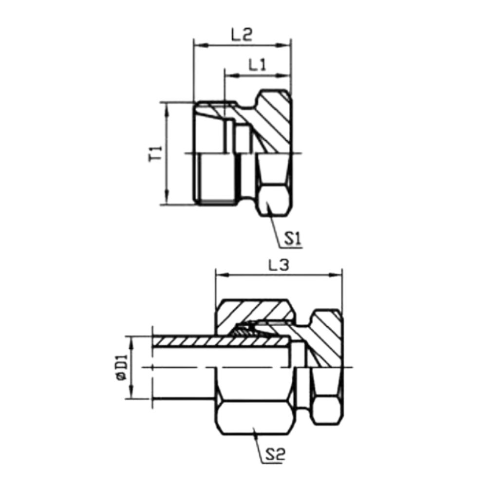 4C/4D Metric Pipe Adapter-Bite Type Tube Plug Supplier-Topa