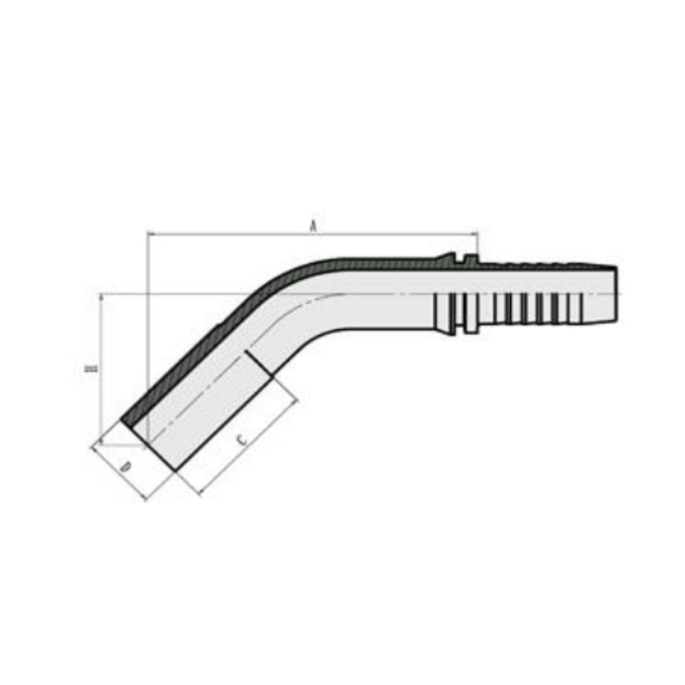 50041 Elbow 45° Metric Standpipe Fittings China Factory-Topa