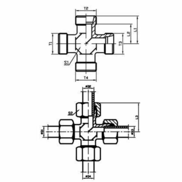 XC/XD Metric Cross Fittings China Manufacturer-Topa